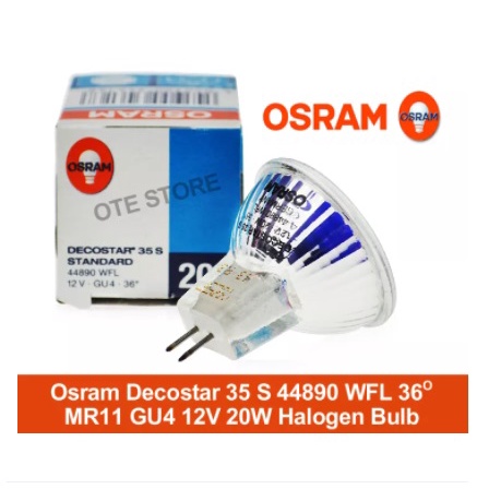 Osram Decostar 35 S 44890 WFL 36° MR11 GU4 12V 20W Halogen Lamp ...