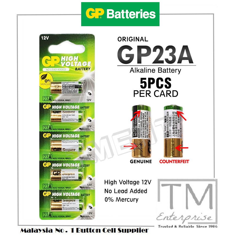 GP23A Genuine Super Alkaline Battery High Voltage 12V Car Remote ...