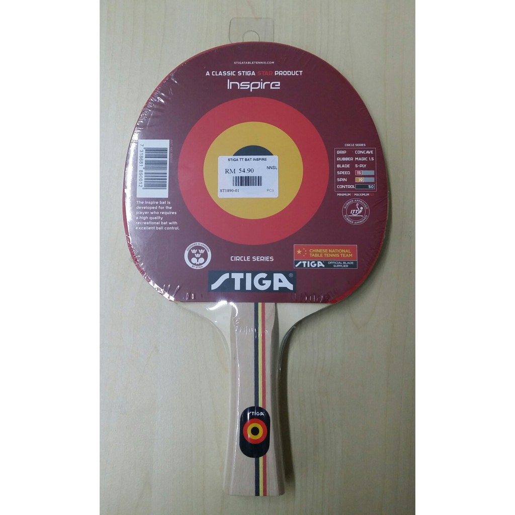 Stiga Table Tennis Racquet Inspire Bat Raket Pingpong [100% Authentic ...