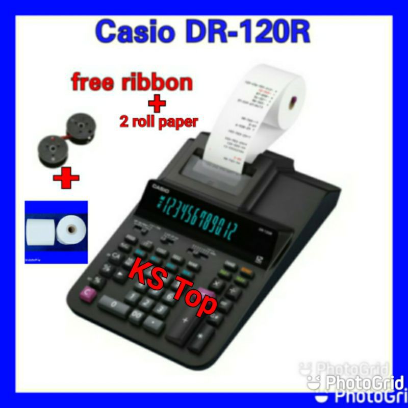 Casio DR-120R free ribbon + 2 roll paper | Shopee Malaysia