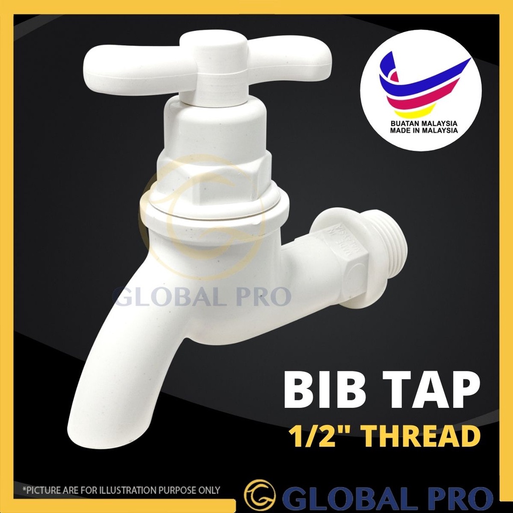SY 1/2" PVC Bib Tap Water Tap Plastic Bib Tap Kitchen & Bathroom Sink ...