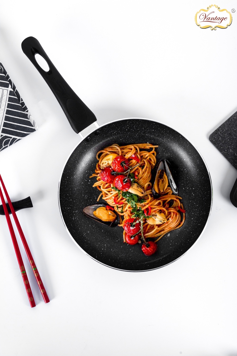 [Bundle]Vantage 20cm Frying Pan+26cm Deep Frying Pan(Crystal V-Fine ...