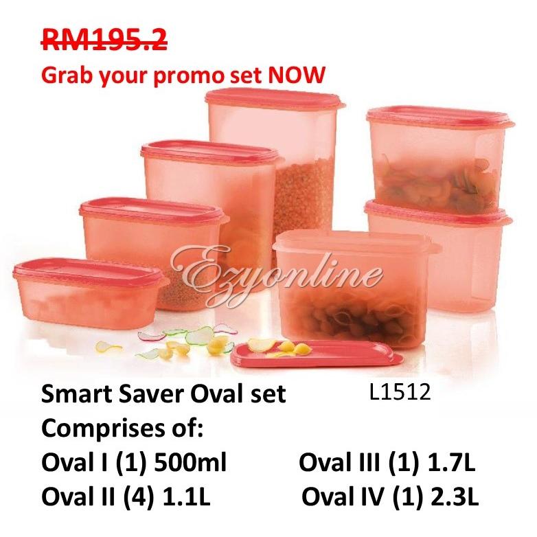 Tupperware Smart Oval Modular Set | Shopee Malaysia
