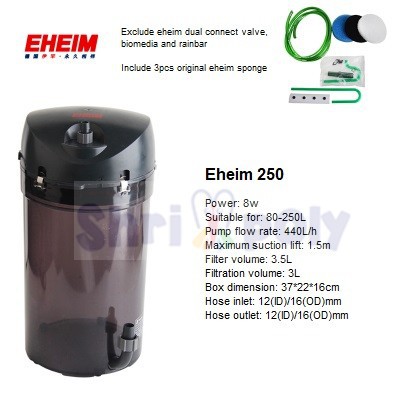 EHEIM CLASSIC 250 CANISTER FILTER AQUARIUM FILTER | Shopee Malaysia