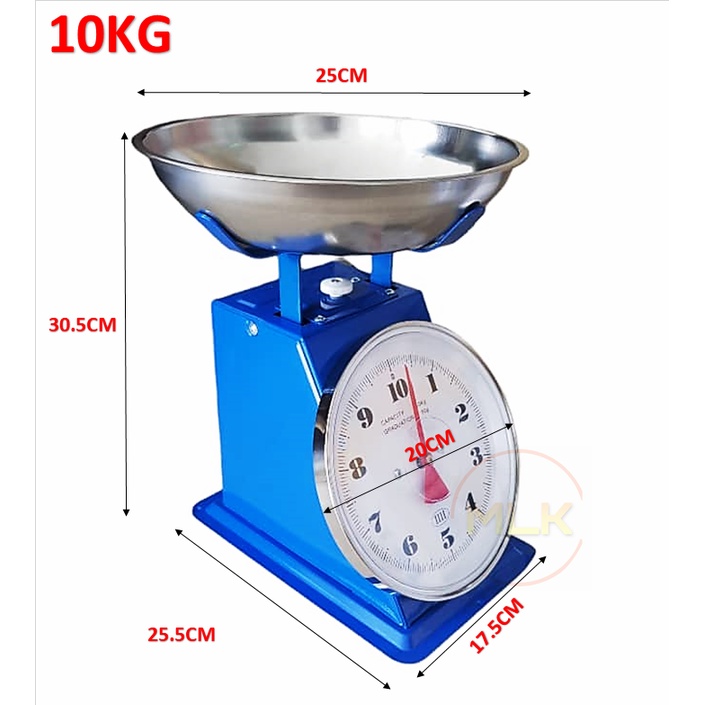 MLK Ready Stock 10Kg/ 20Kg/ 30Kg Measuring Analog Scale Spring Balance ...
