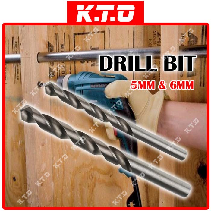 2PCS DRILL BIT ( 5MM & 6MM ) CUTTER CONCRETE MASONRY CEMENT WALL / Mata ...
