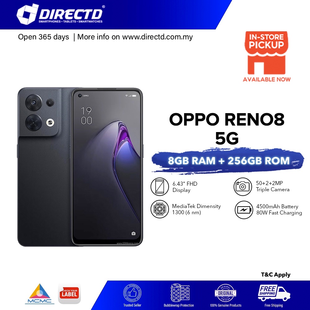 OPPO Reno 8 5G | Reno 8 5G [8GB/12GB RAM | 256GB ROM] | Shopee Malaysia