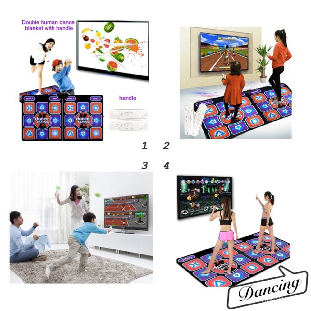 TV PC Computer 3D Double Dance Mat Home Indoor PVC HD Running Game Yoga ...