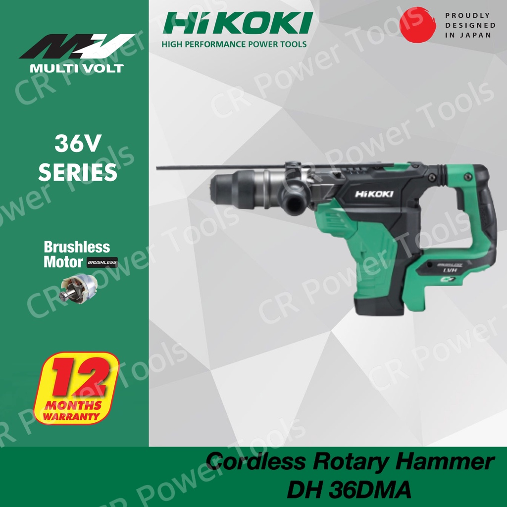 HIKOKI CORDLESS ROTARY HAMMER DH36DMA 36V SOLO/SET | Shopee Malaysia
