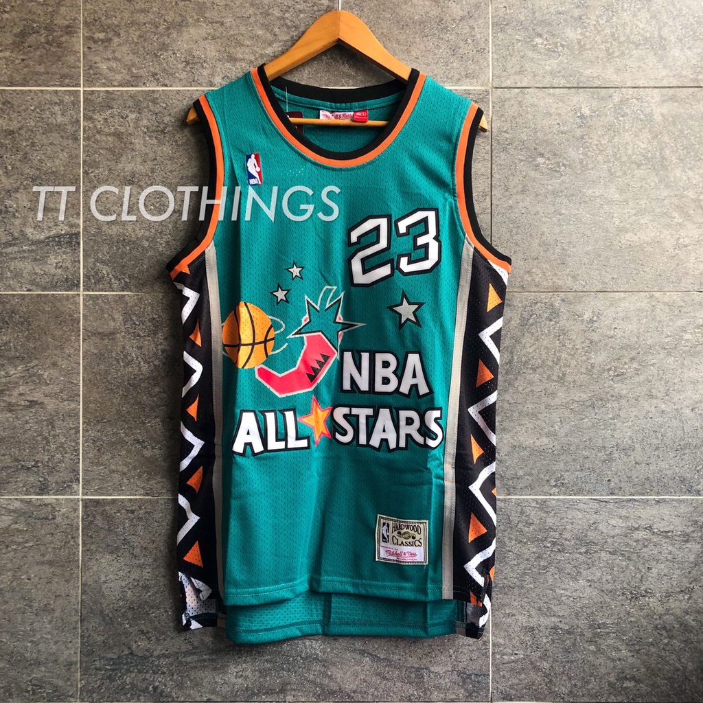 Michael Jordan #23 Chicago Bulls Retro All Star Turqoise NBA Basketball ...