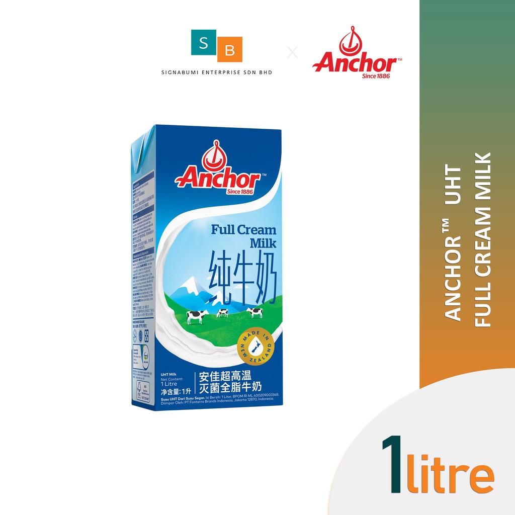 [Kuching, Sarawak Only] Anchor™ UHT Full Cream Milk 1 Litre | Shopee ...