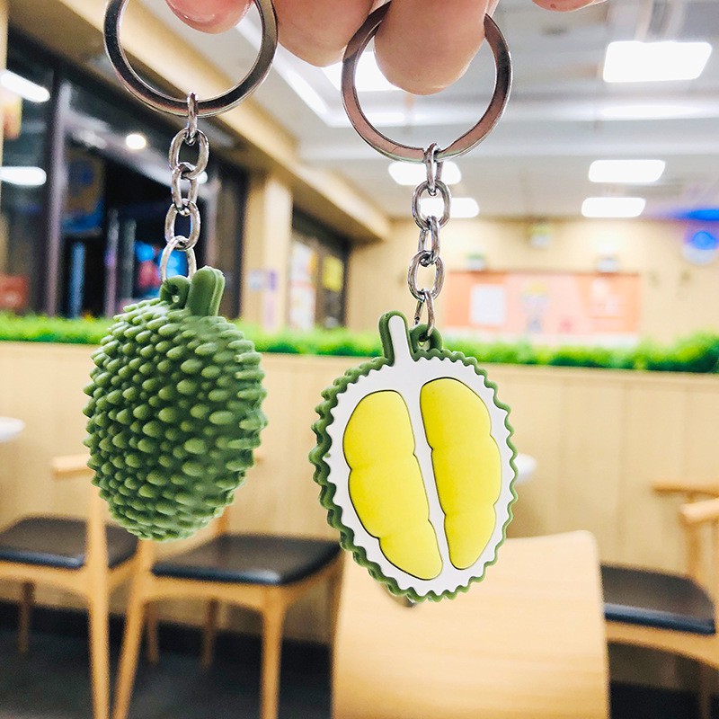 Durian Keychain Women Girls Bag Ornaments Car Pendant Key Chains ...