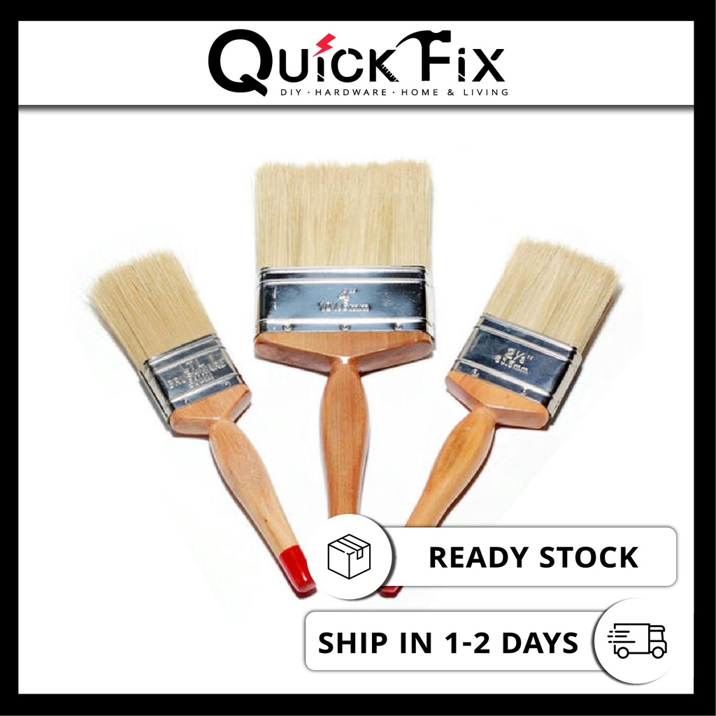 QuickFix Nylon Synthetic Fiber Paint Brush MH-730 Berus Cat 1'' 1.5'' 2 ...