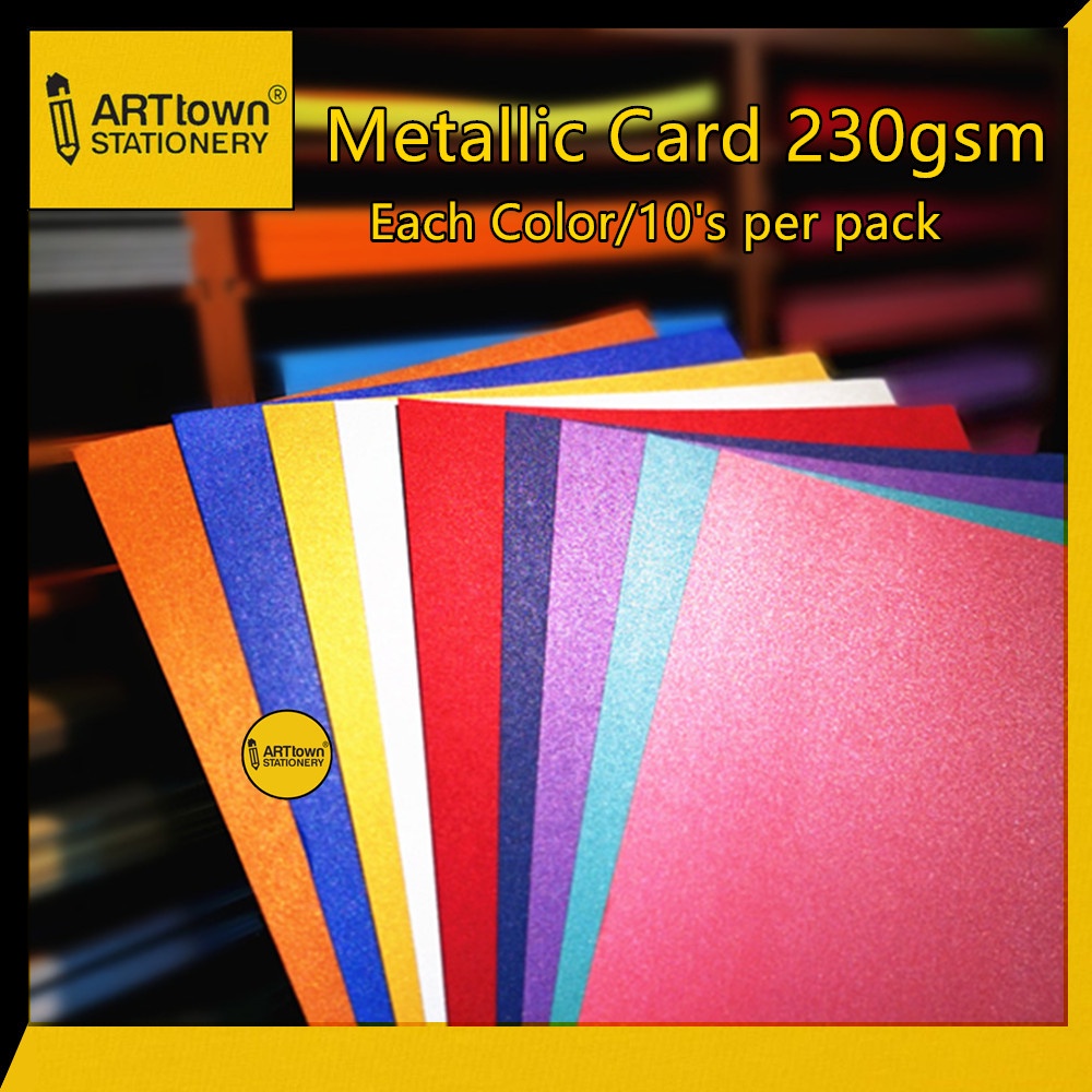 A4 Metallic Card 230gsm /wedding card/greeting card/wishes card ...