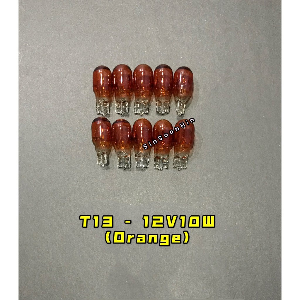 Honda EX5 Signal Bulb T13 12V10W - Clear/Orange (10pcs) | Shopee Malaysia