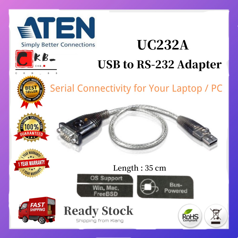 🔥Promotion🔥ATEN UC232A/UC-232A USB to RS232 Serial Port Adapter (35cm ...