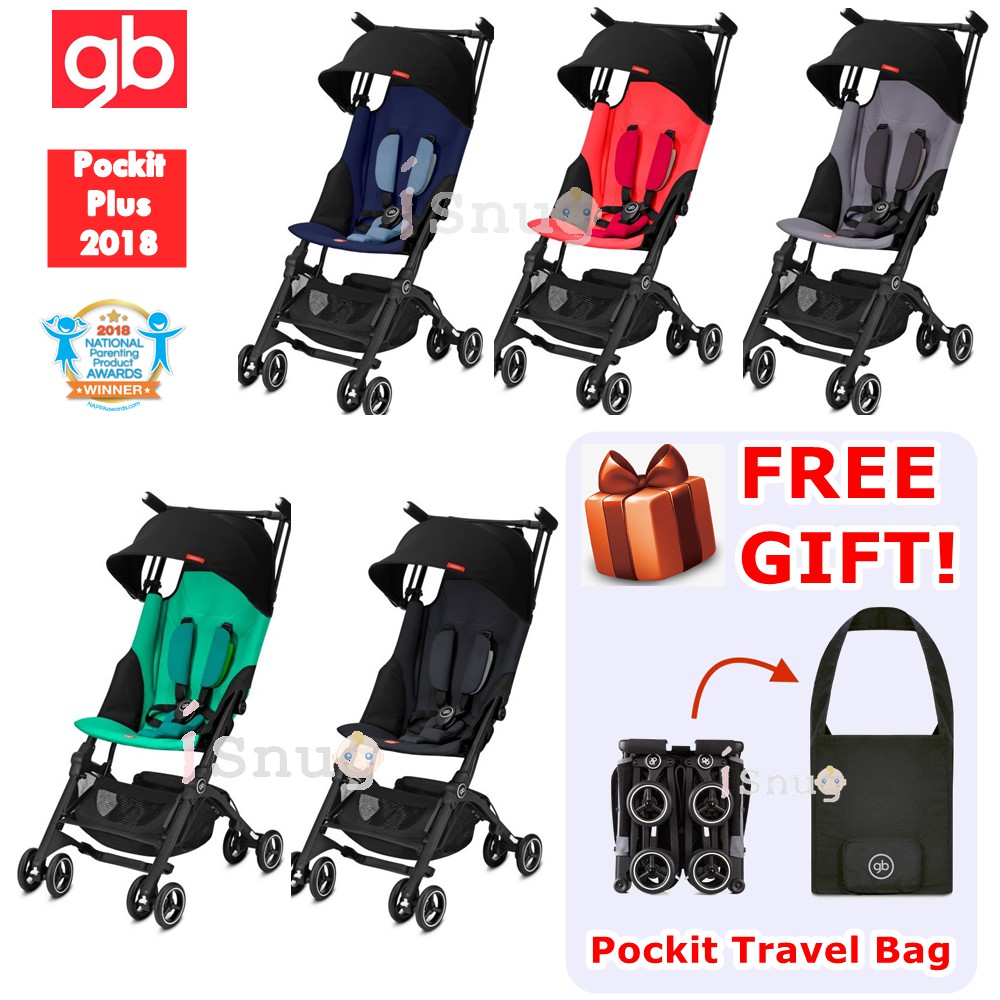 GB Pockit + Plus 2018 Gold Lightweight Stroller FREE Travel Bag - 2 ...