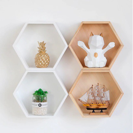 HEXAGON WALL DECORATION KAYU HIASAN DINDING RUMAH HONEYCOMB WALL DECOR ...
