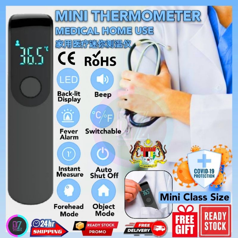 𝗠𝗶𝗻𝗶 𝗠𝗘𝗗𝗜𝗖𝗔𝗟 𝗧𝗵𝗲𝗿𝗺𝗼𝗺𝗲𝘁𝗲𝗿 】 Infrared Forehead Digital temperature Non ...