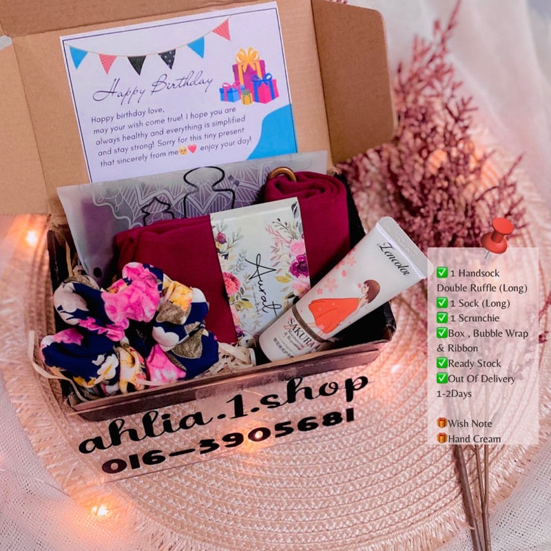 ️🎁🎉 𝙈𝙐𝙍𝘼𝙃 ! GIFT BOX STOKIN HANDSOCK SET GORGEOUS BIRTHDAY ANNIVERSARY ...