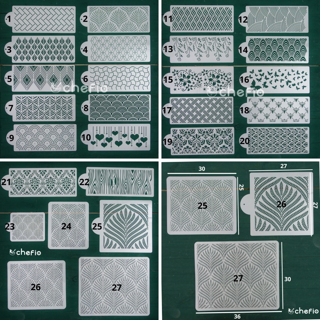 Cake Stencils Lace Pattern Batik Motif Cake Stencils Cake Decorations ...