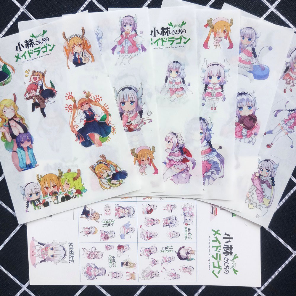 [Sticker] Anime Maid Dragon Stickers (6 Sheets) | Shopee Malaysia