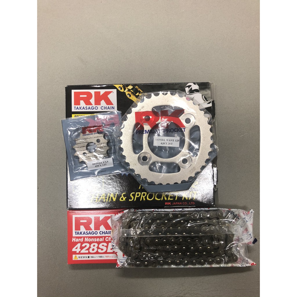 HONDA WAVE100R WAVE100 R WAVE100-R SPROCKET SET RK (14T/36T) RANTAI DAN ...