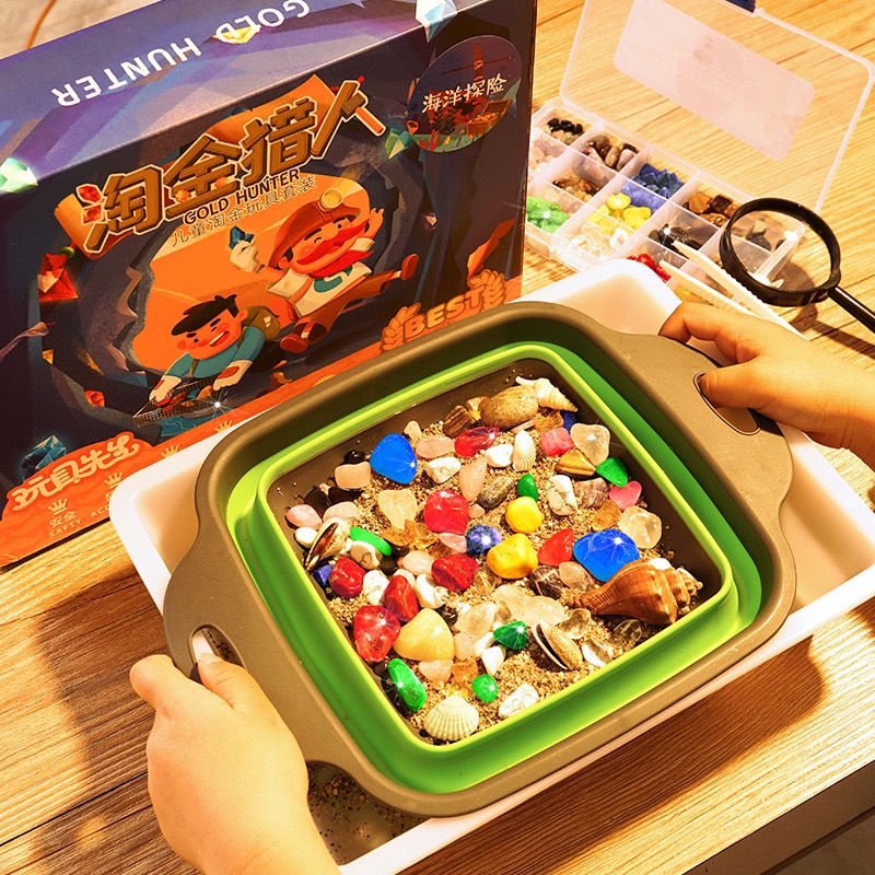 Creative DIY Digging Crystal Pirate Treasure Gem Archaeological Fossil ...