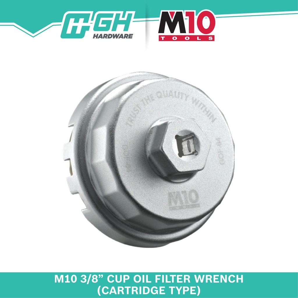 [ GH HARDWARE ] M10 Cup Oil Filter Wrench Cartridge Type (3/8") GOF64 ...