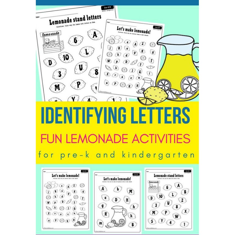 [Worksheet] Lemonade Stand Letters: Letter Recognition Activities for ...