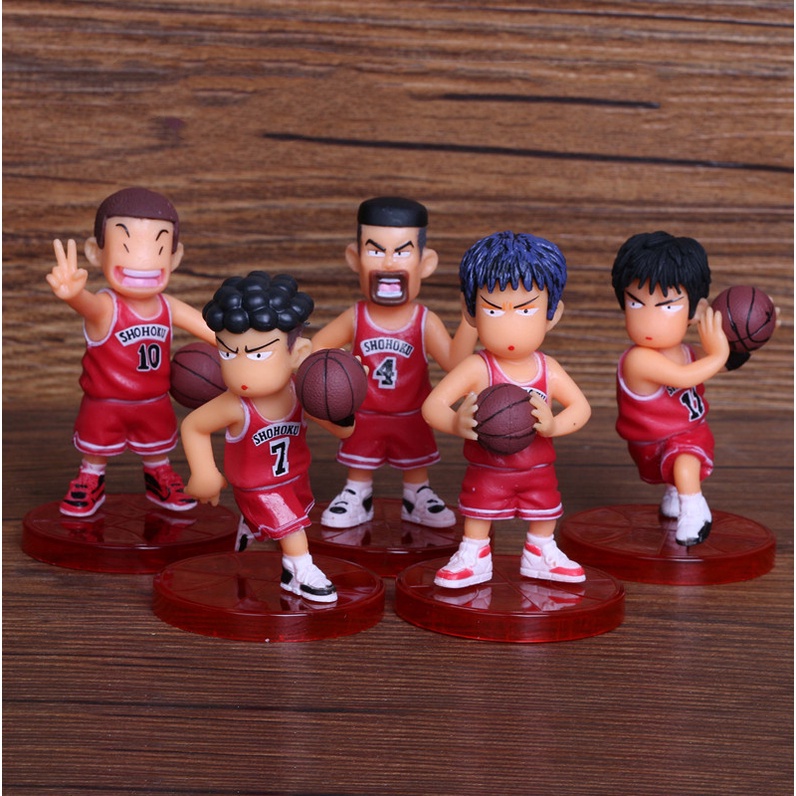 5 in 1 Anime Figure Set Slamdunk Serie s1 Sakuragi / Rukawa / Mitsui ...