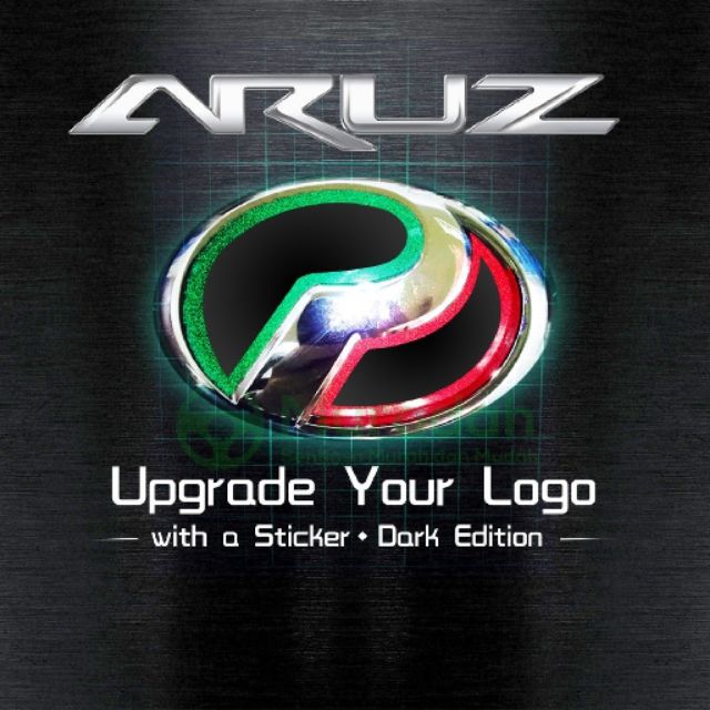 [DARK EDITION]ARUZ PERODUA LOGO STICKER REFLECTIVE WITH STEERING (3M ...