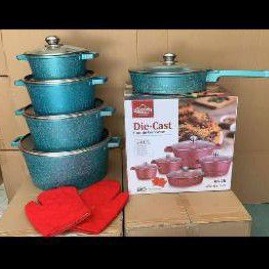 READY STOCK UAKEEN 12PC SET GRANITE NON STICK WITH PAN | Shopee Malaysia