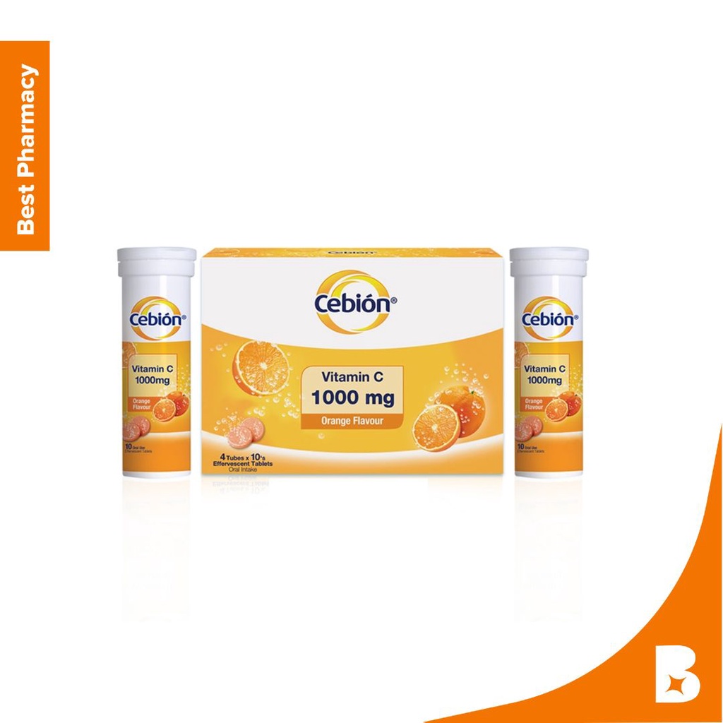 Cebion Vitamin C 1000mg Effervescent 4x10's | Shopee Malaysia