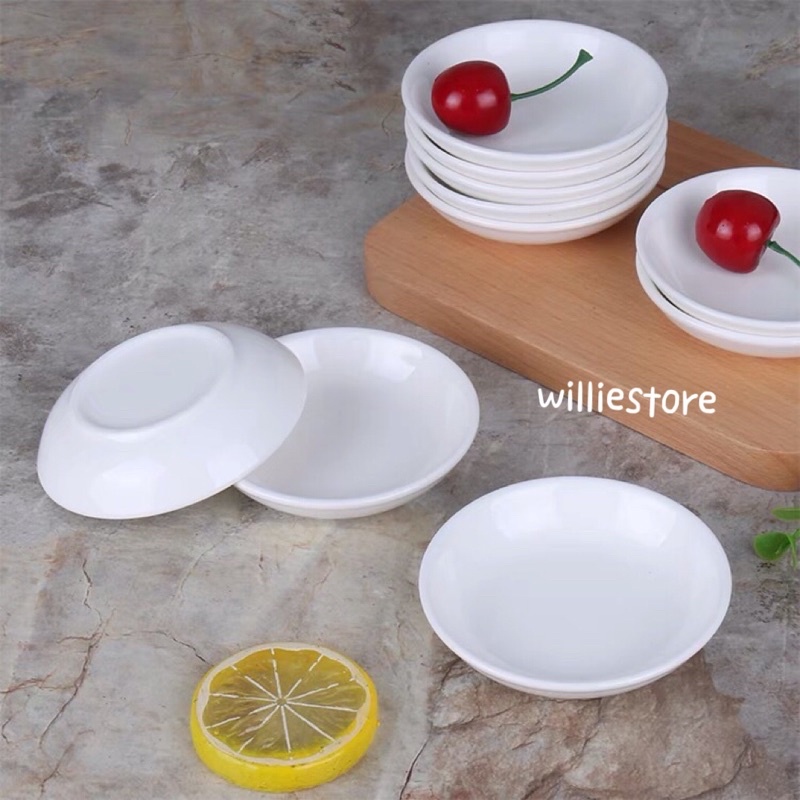 White Porcelain Soy Sauce Plate/Small Dipping Soy Sauce Tray/Ceramic ...