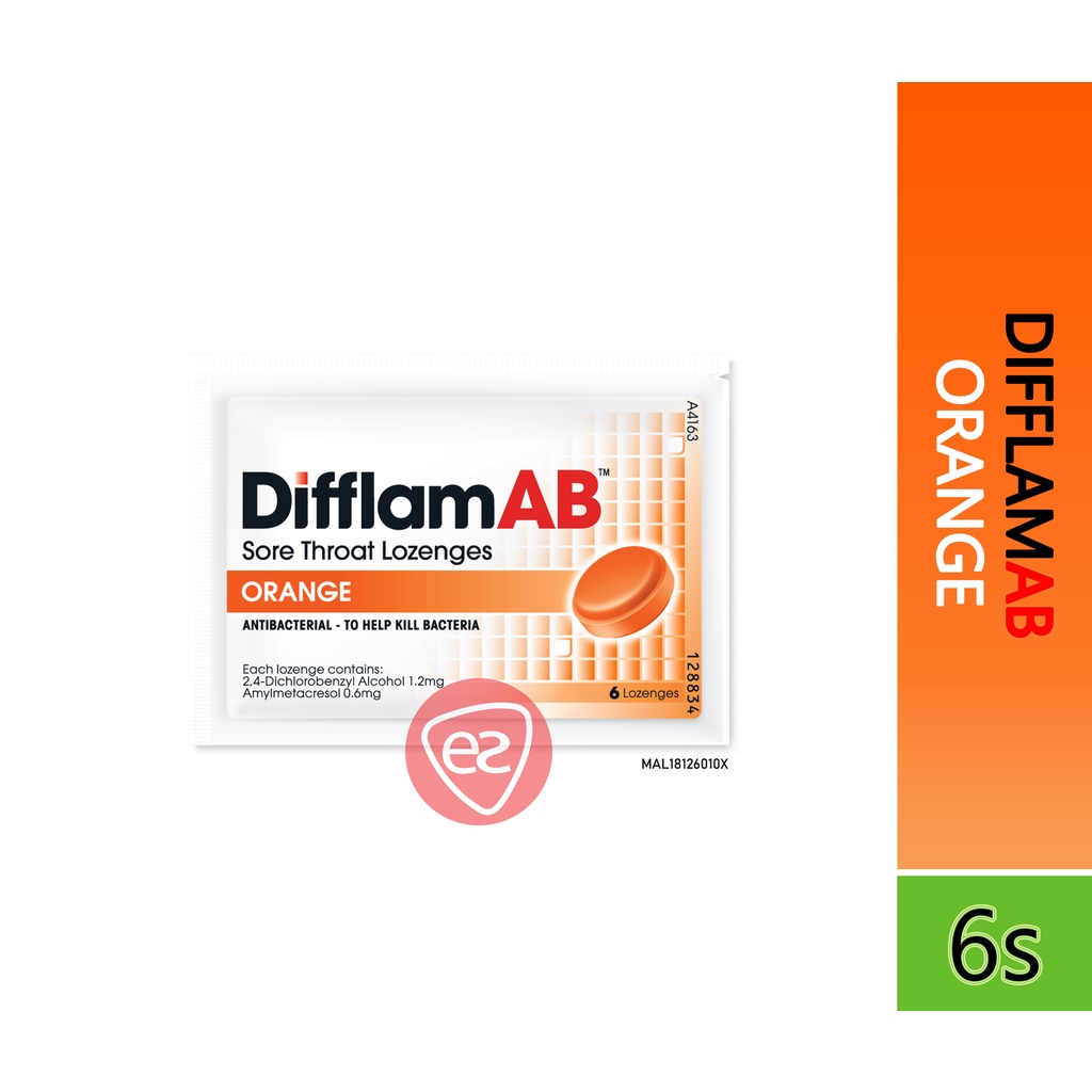 DIFFLAM AB SORE THROAT LOZENGES ( DIFFLAM AB LEMON/ ORANGE ...