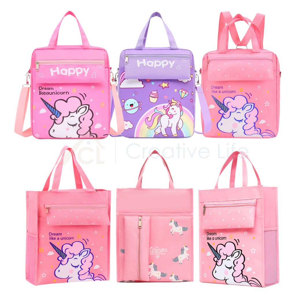 Tuition Bag School Kids Carry Bag with Stationery Children Art Class ...