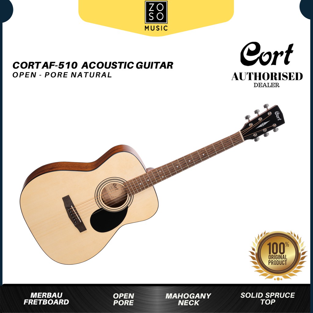 CORT ACOUSTIC GUITAR AF510 W/BAG AF510/OP FOLK OPEN PORE (CORT ...