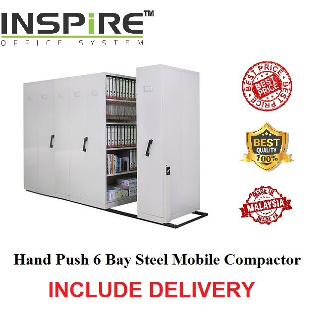 Hand Push 6 Bay Steel Mobile Compactor | Shopee Malaysia