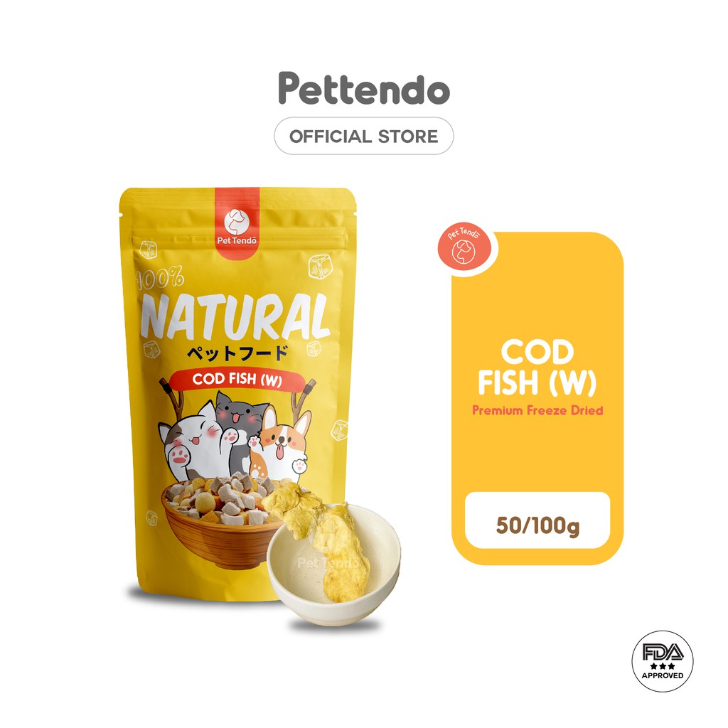 Pettendo Premium Freeze Dried Pet Food - COD FISH Whole (50g/100g ...