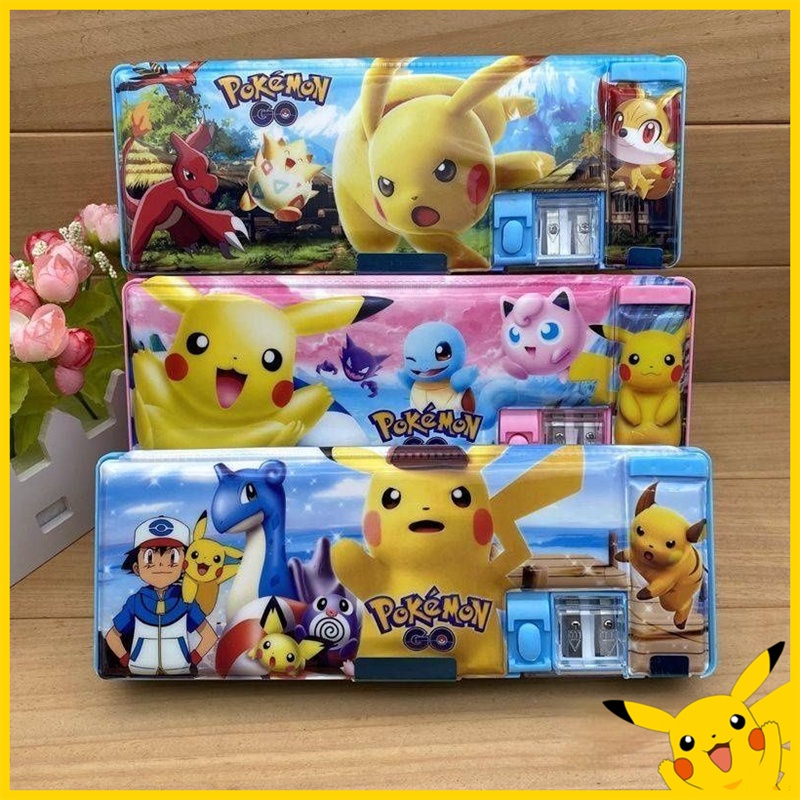 Pokémon Stationery Box Cute Cartoon Pikachu Pencil Case Men Women ...