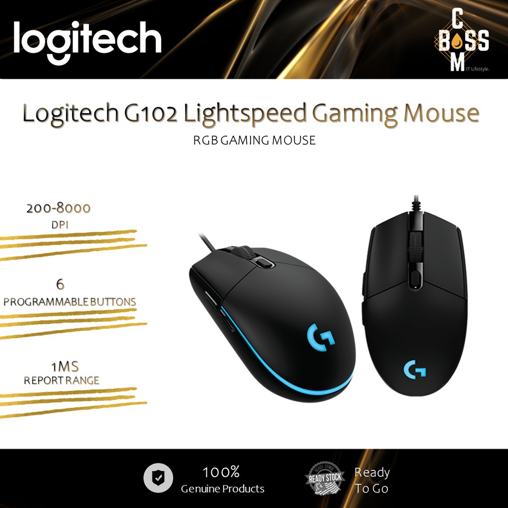 *Ready Stock* 100% Original Logitech G102 RGB Gaming Mouse | Shopee ...
