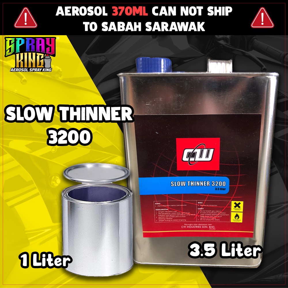 [ CW3200 - 3Litre 2K Slow Thinner ] High Quality Solvent Thinner For ...