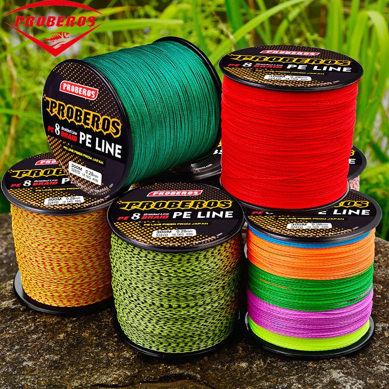 PROBEROS 100M 300M 8 Strands Braided Fishing Line Strong Tali Pancing ...