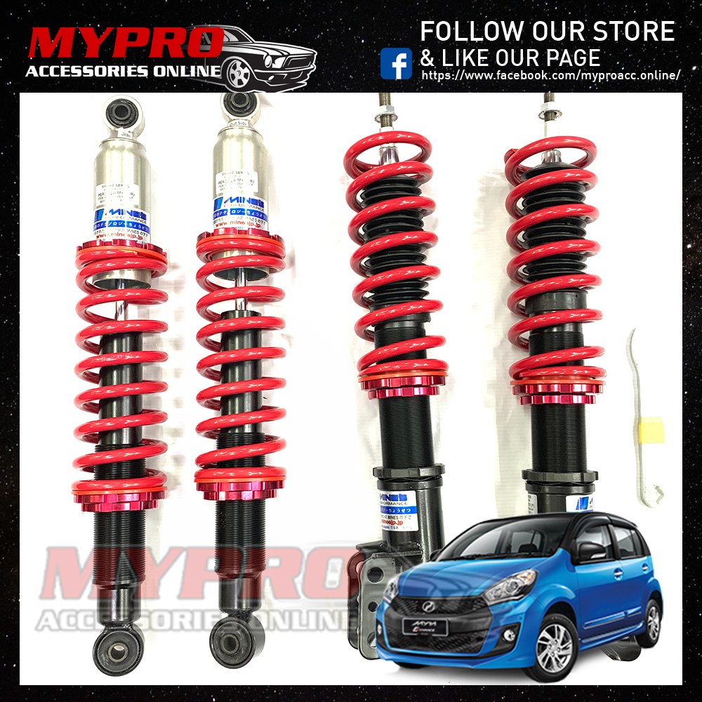 🔥Adjustable🔥🇯🇵PERODUA MYVI 2005-2017 MINES Hi Lo Body shift Adjustable ...