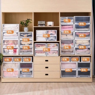 【Woody】 5L Stackable Storage Box Multipurpose Plastic Wardrobe Drawer ...