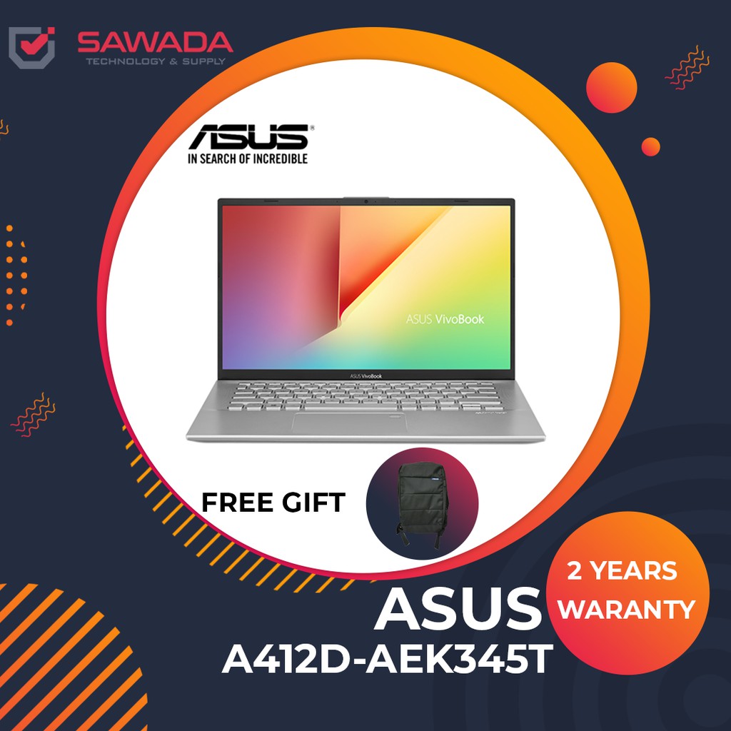 Asus Vivobook A412D-AEK345T 14" R5-3500U/4GB/512GB/VEGA8/14" | Shopee ...