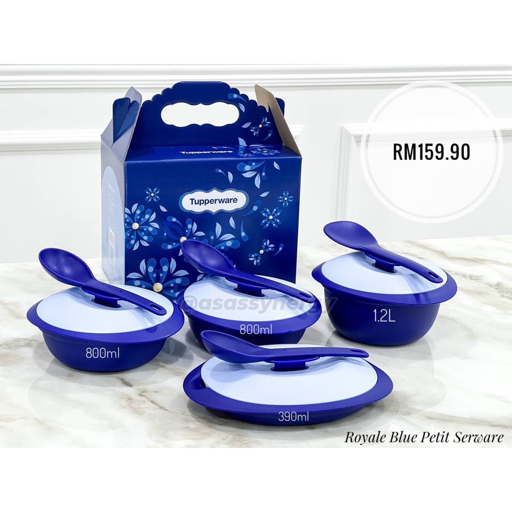 Tupperware Blue Serveware Set OR Royale Petit Serveware Set OR Warmie ...