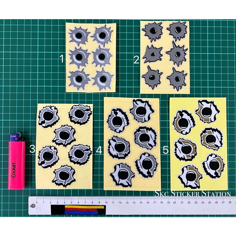 Bullet Style Overlapping Reflective Stickers #bullet #子弹 #scarspot # ...