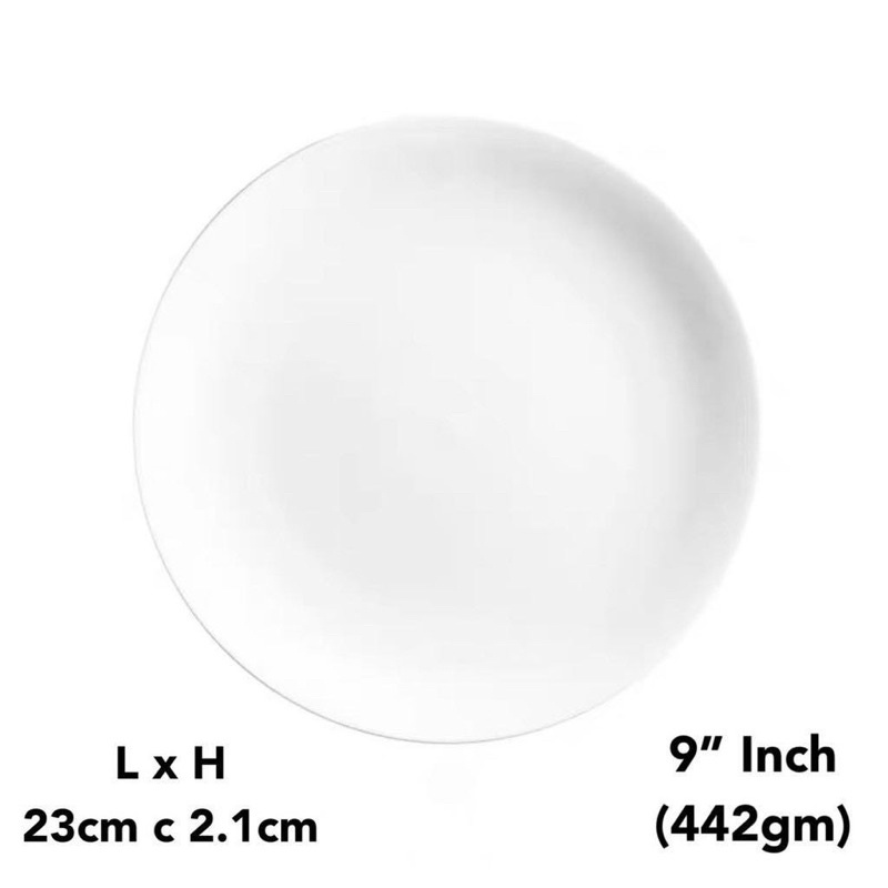 White Porcelain Flat Plate & Shallow Plate Saucer / Round Flat Plate ...